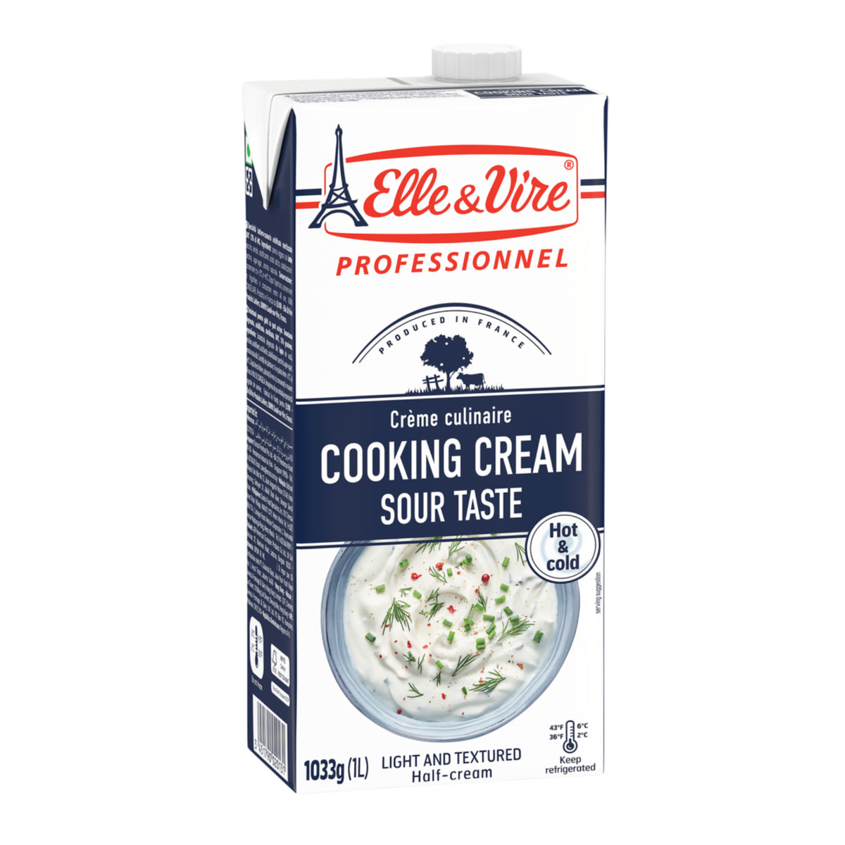 Elle & Vire Cooking Cream Sour Taste 12% Fat 1ltr – ShopEuraco